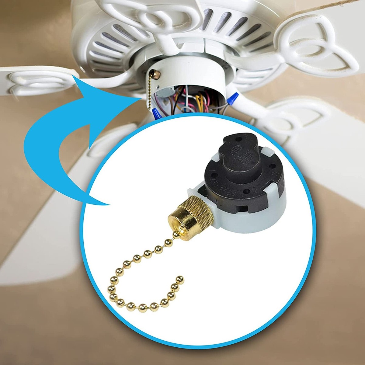 Harbor Breeze Ceiling Fan Pull Chain Switch Replacement | Shelly Lighting