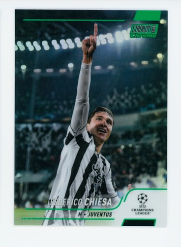 2021-22 Federico Chiesa Topps Stadium Club Chrome Green Refractor Card ...