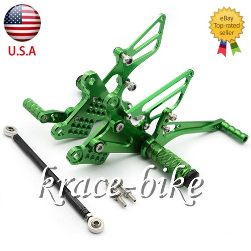For Kawasaki ZX6R ZX636 2009-2025 CNC Rearset Footpeg Pedal Rear Set ...