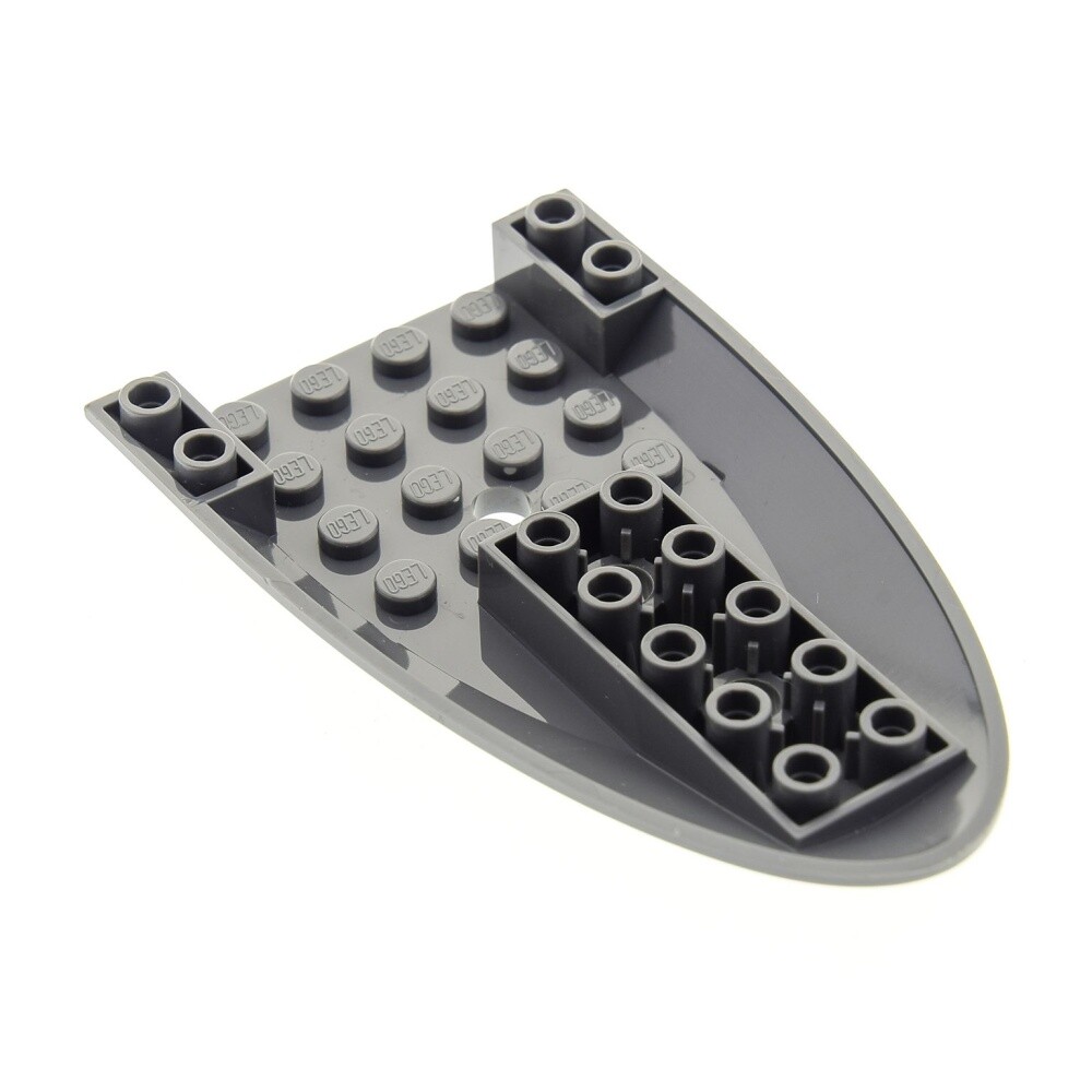 1x Lego Flugzeug Rumpf Front 6x10 neu-dunkel grau gewölbt 3 Löcher ...