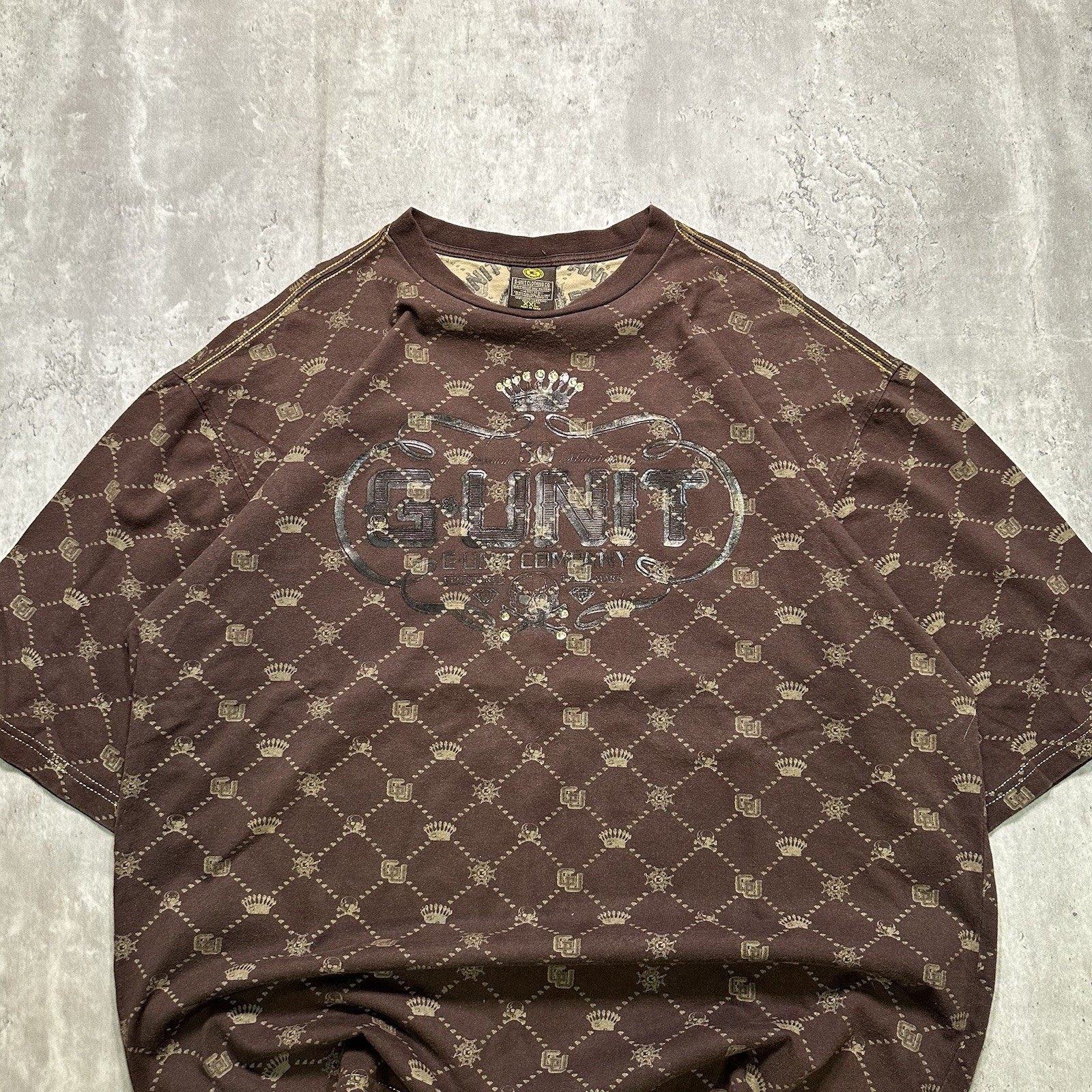 Y2k Brown 50 Cent G Unit Tee Shirt Adult XXL - Gem