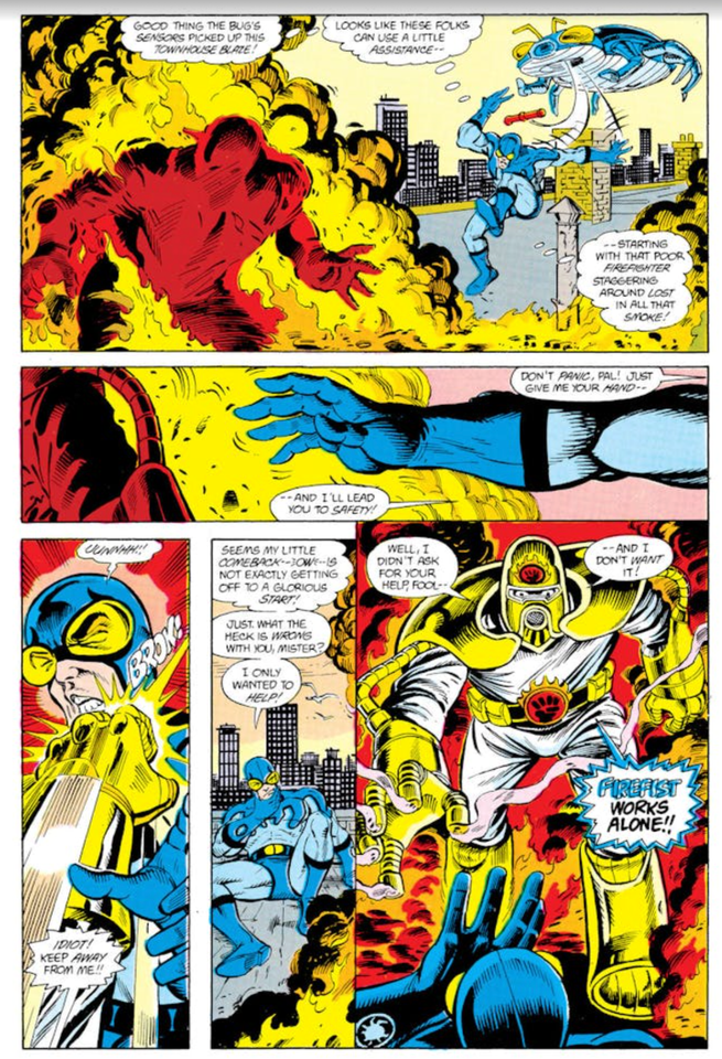 Firefist First Page Appearance Original Art! Blue Beetle (1986) #1 Page ...