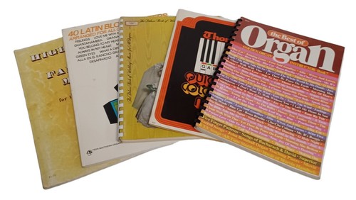 Lot of 5 Vintage Organ Music Books - Best of Organ Color-Glo Wedding ...