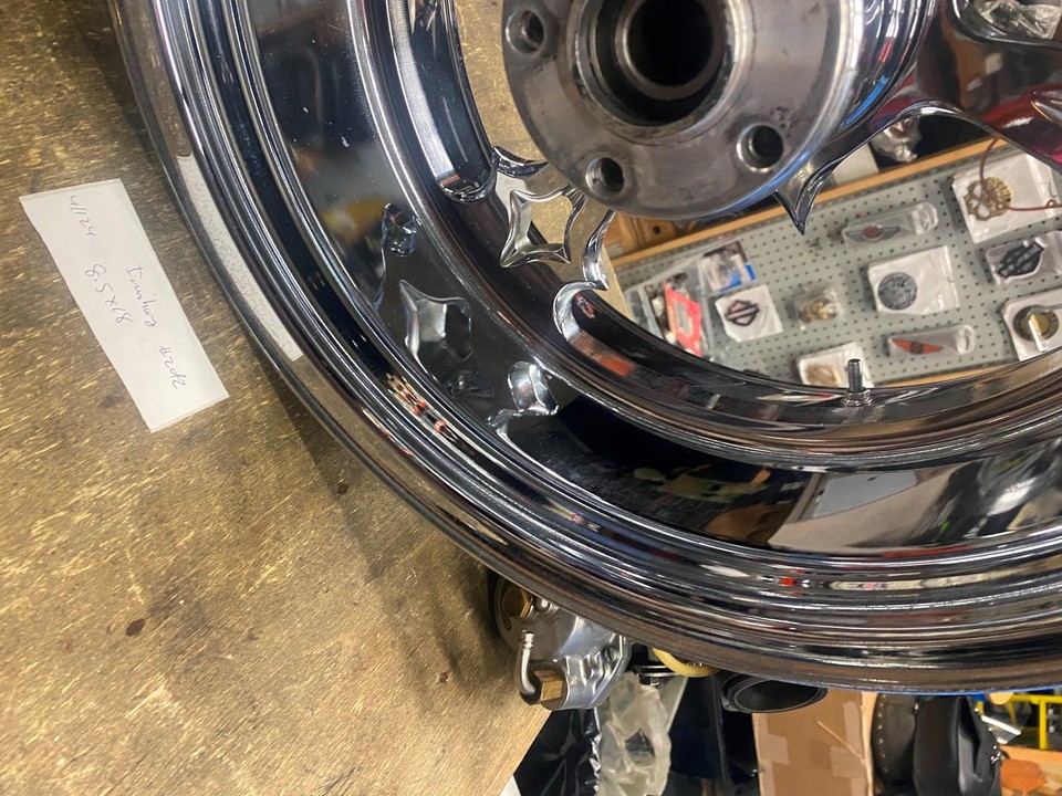 Custom Mag Wheels Chrome Ironhorse Chopper 8.5x18 2.15x21 Big Dog 250 ...