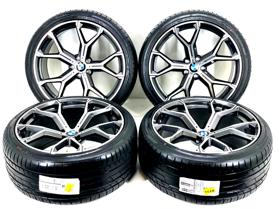 New 22 inch 5x120 9.5J 10.5J 741 style black wheels for BMW X5 X6 G05 ...