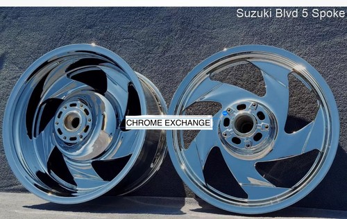 SUZUKI M109 VZR1800 2012 -20 CUSTOM chromes wheels OEM 5 SPOKE Rim ...