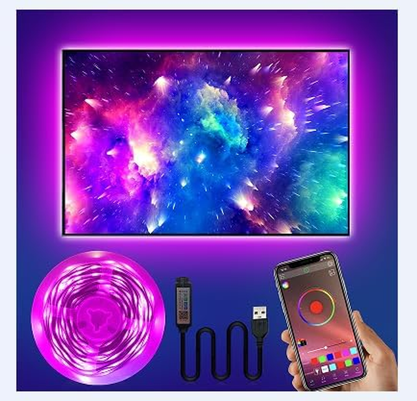 LED Lights for TV 32-75 Inch 16.4Ft USB TV LED Backlights with App ...