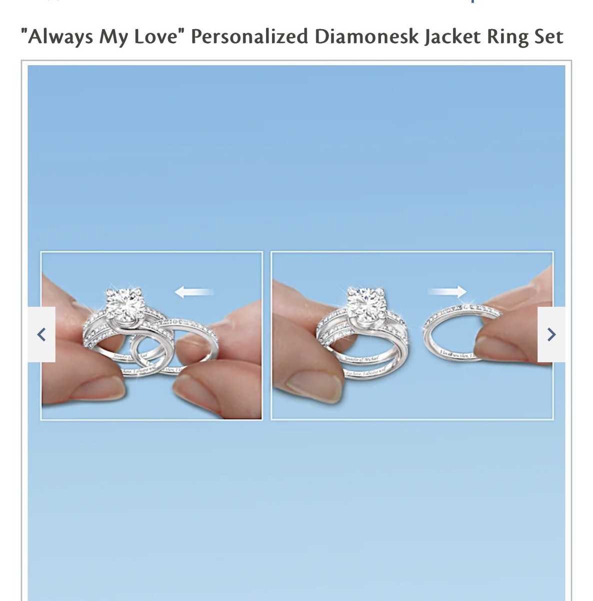 Diamonesk wedding sets | Honestweddingadvice.com
