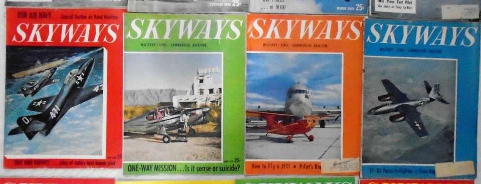 SKYWAYS AVIATION AIRCRAFT MAGAZINE LOT OF 12 MONTHS 1948 WWII VINTAGE ...