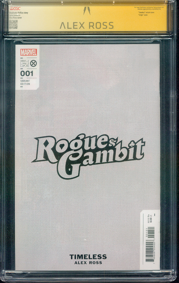 X Men Rogue & Gambit 1 CGC SS 9.8 Ross Timeless Mystique Virgin Cover ...