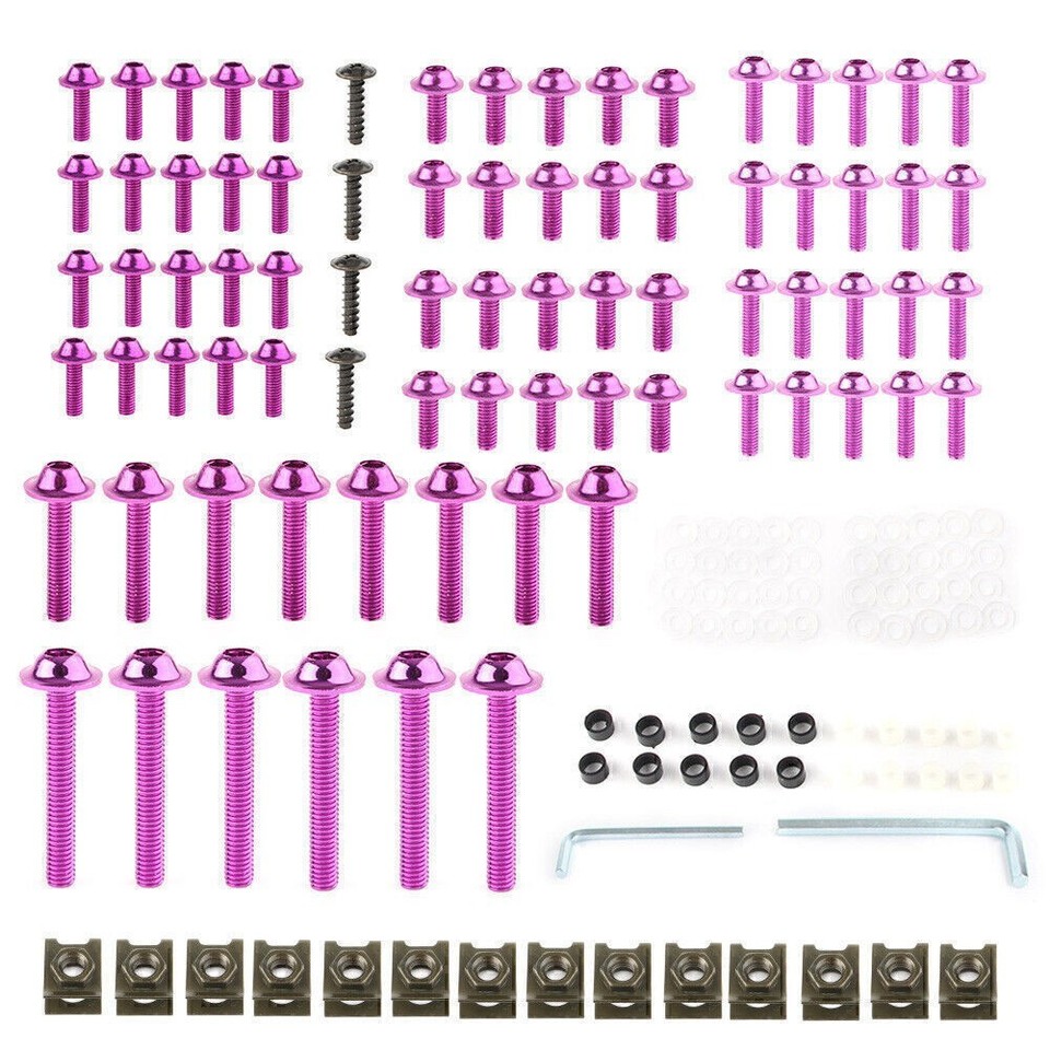 Fairing Bolt Bodywork Screws Kit Fit Kawasaki Ninja ZX6R ZX-7R ZX9R ...