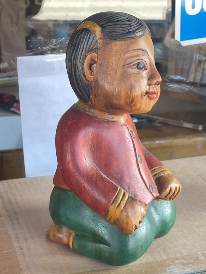 Frederick Cooper? Wood Carved Asian Child Figurine MCM | eBay