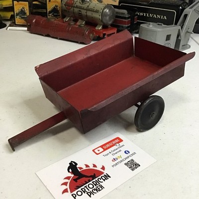 Early 1930s Unbranded Structo 8” Red Farm Wagon trailer Scarce Pressed ...