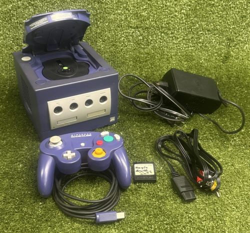 Nintendo GameCube Console Purple W/ Cables,Controller & Memory Card ...