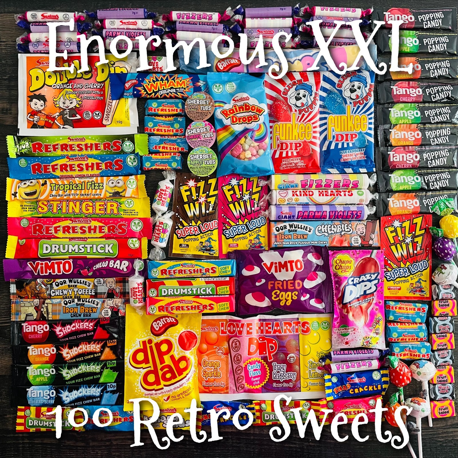Enormous XXL Retro sweets hamper Gift Box 100 old-fashioned sweets ...