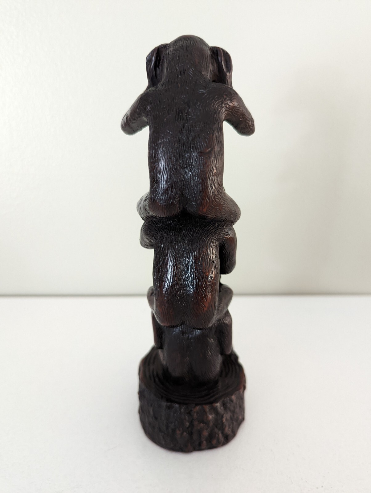 3 Wise Monkeys Pillar Totem Sculpture Figurine Hear Speak See No Evil 8 ...