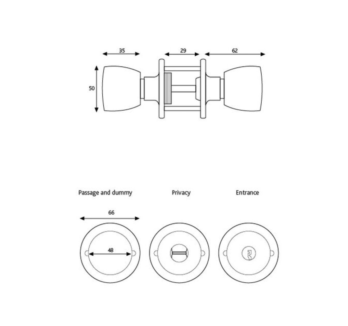 Entrance Knob Set, Tulip Design Door Knob with Lock & Key | eBay UK