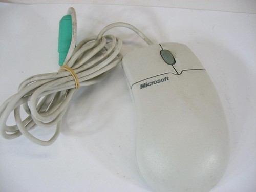 Microsoft PS/2 Mouse Port Compatible 2-Button Scroll Wheel Wired Ball ...
