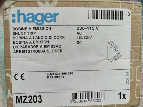 HAGER MZ203 - Déclencheur à émission de courant - 230/415 VAC | eBay