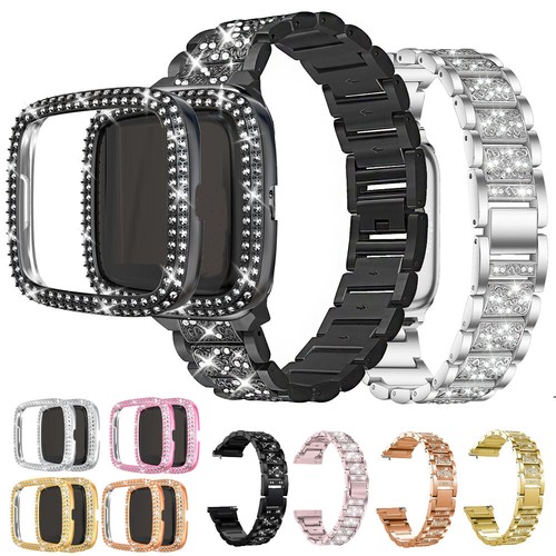 Stainless Steel Watch Band For Fitbit Versa 1 2 3 4 Sense Wrist Strap ...