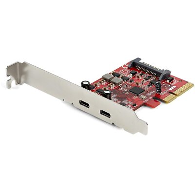 Star Tech 2 Ports USB-C Dual Port 10Gbps PCI Express Adapter Card for ...