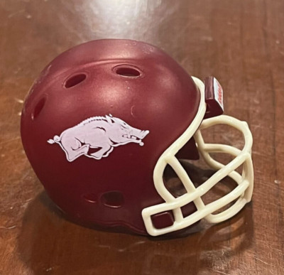 Riddell pocket pro football helmet Arkansas Razorbacks REV Matte white ...