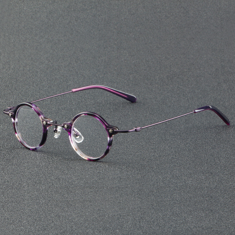 New Style Small Round Acetate Eyeglass Frames Retro Japanese Glasses ...