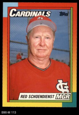 1990 Topps Traded #113 Red Schoendienst T Cardinals MANAGER HOF 8 - NM ...