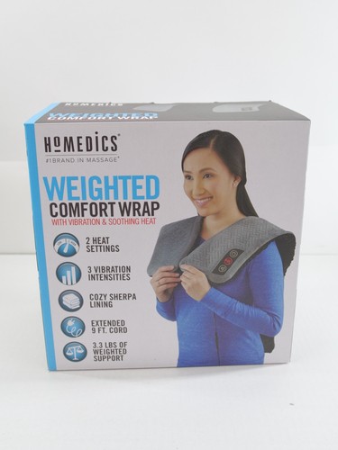 Homedics Weighted Comfort Wrap Vibration&Soothing Heat Relax Blanket ...