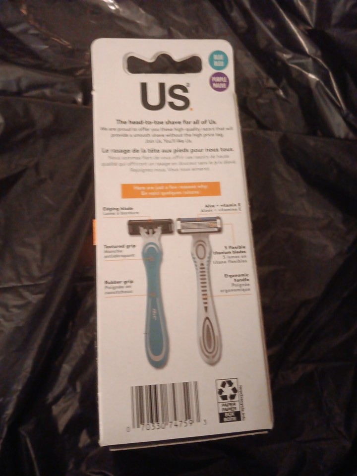 1 Box Us by Bic 5 blade Razors (2 Razors In Box) 70330747593| eBay