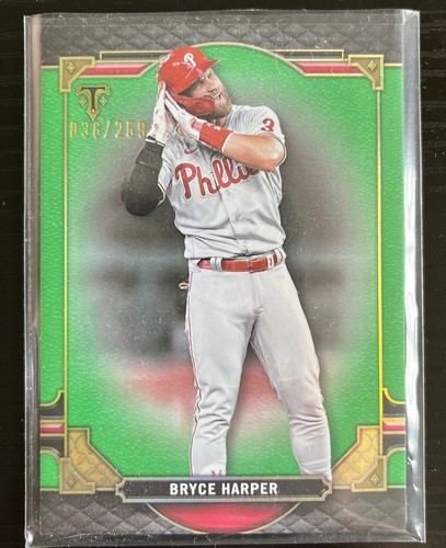 2022 Topps Triple Threads Bryce Harper Emerald Parallel #/259 Phillies ...
