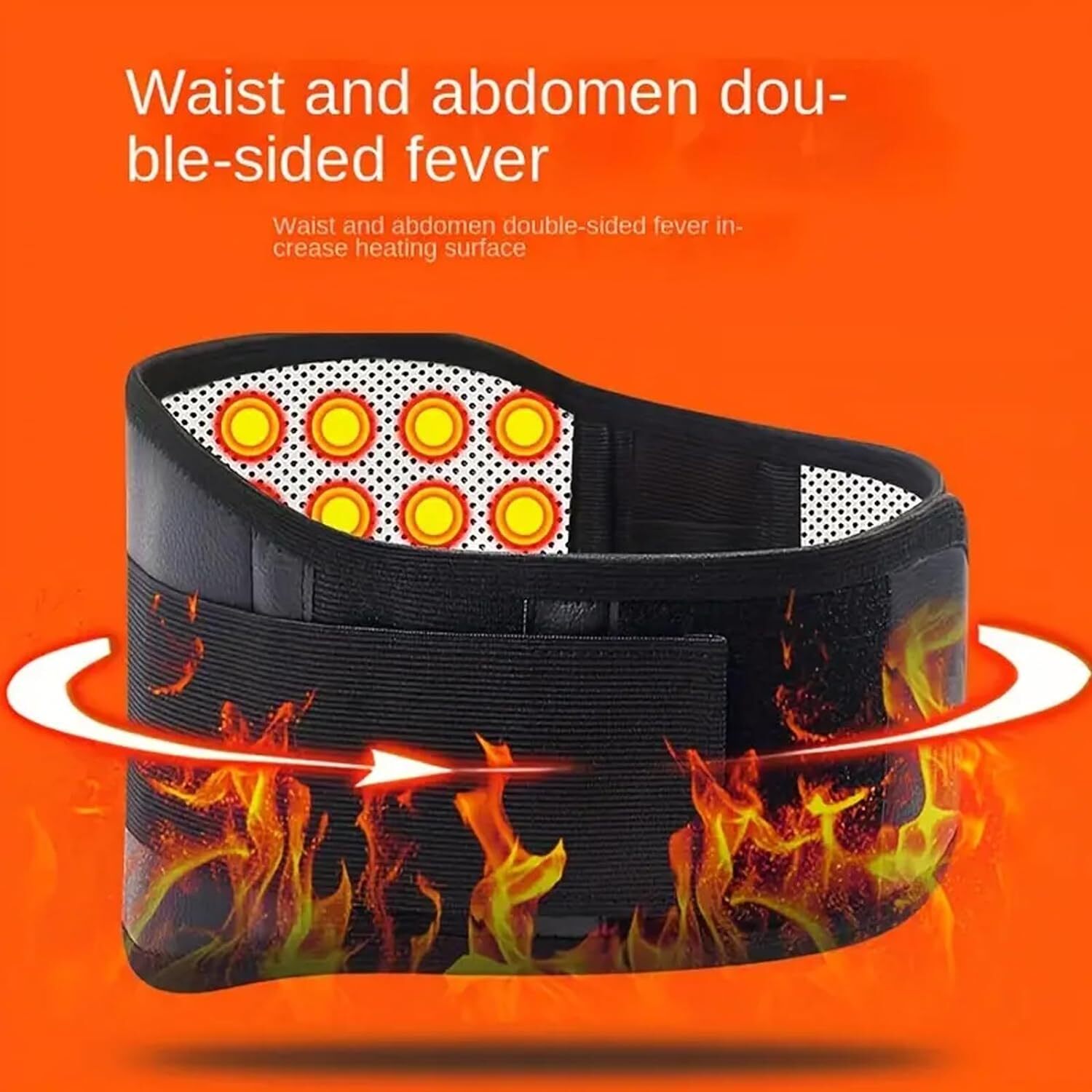 Magnetic Back Support Belt Brace Self Heating Lumbar Lower Waist Pain ...