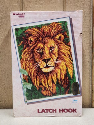 Wonder Art 4481 Lion 34" × 50" Latch Hook Kit ~ SEALED IN BOX | eBay