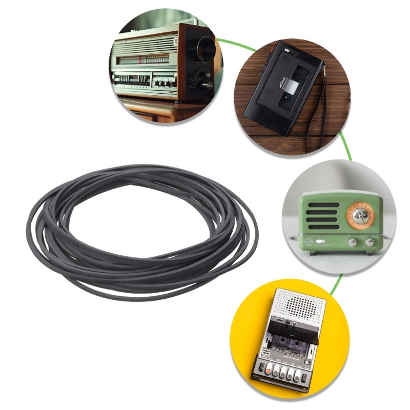 105-135mm Folded Length Square Rubber Belts for Disc Recorders Portable ...