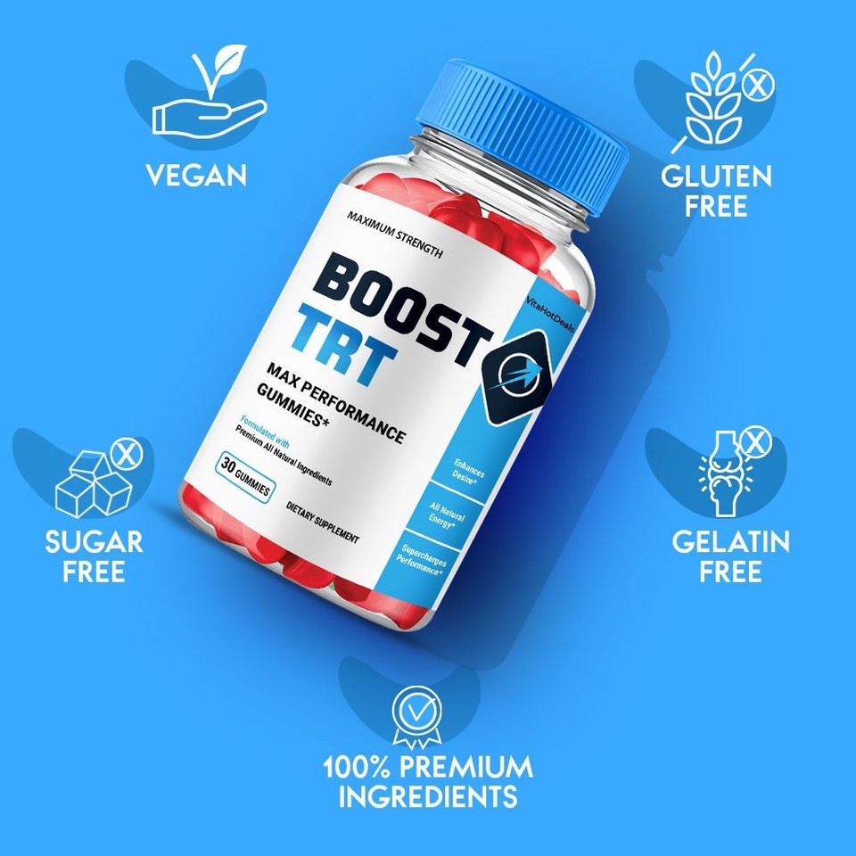 Boost TRT Gummies, Max Strength All Natural Supplement BoostTRT (1 Pack ...