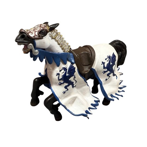 2006 Papo Dragon King's Horse Action Figure Toy Blue White 39389 | eBay