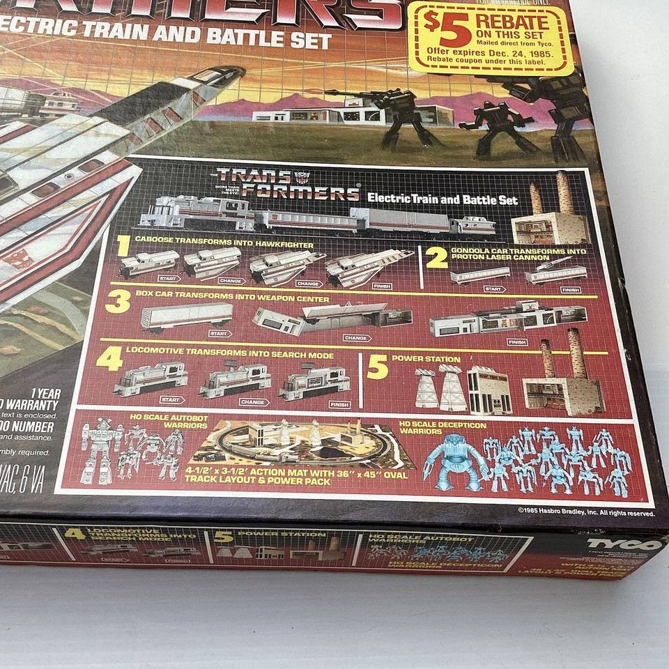 TYCO HO Transformers Electric Train & Battle Set Vintage 1985/NEW ...