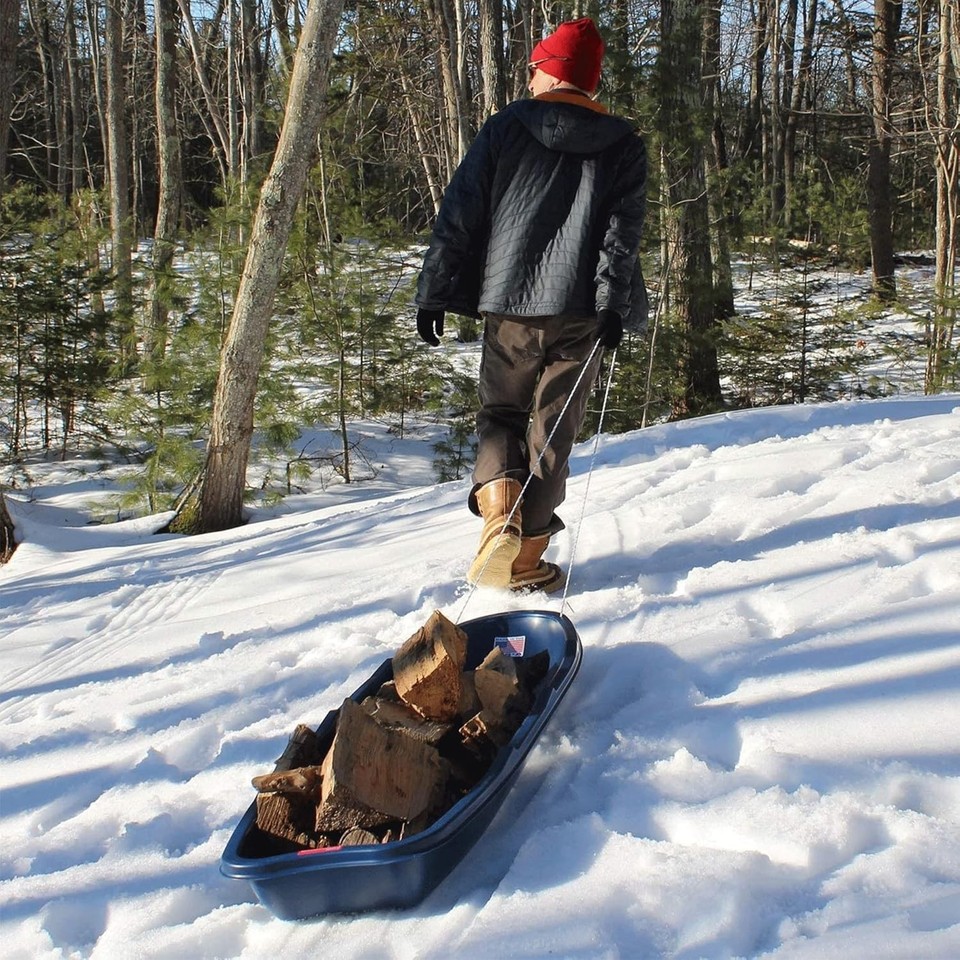 Flexible Flyer Winter Trek 3-Person Large Snow Sled – 5.5 ft Heavy-Duty ...