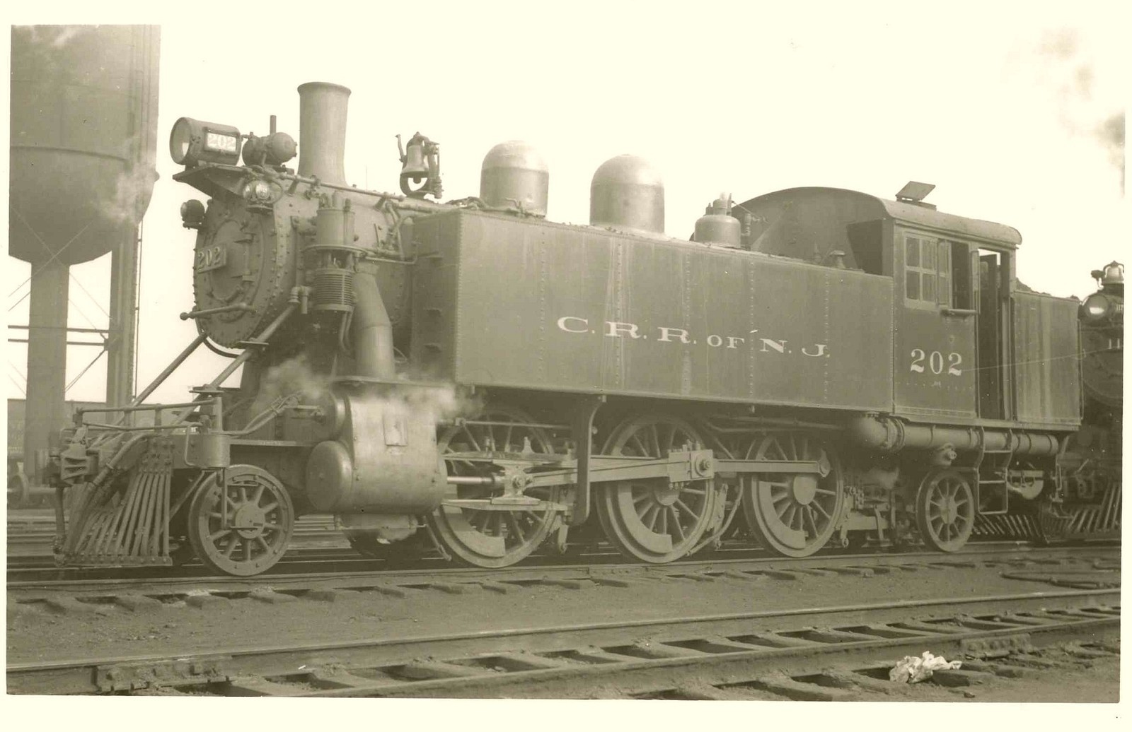 EE141 RP 1936/60s? CRR NJ CNJ RAILROAD TANK ENGINE #202 COMMUNIPAW NJ ...