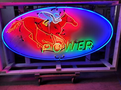 New Gibble Gas Animated Single-Sided Porcelain Neon Sign 72 IN W x 36"H ...