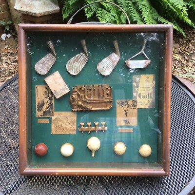 Golf shadow box GOLF BALL & IRON HISTORY 3D SHADOW BOX DISPLAY | eBay