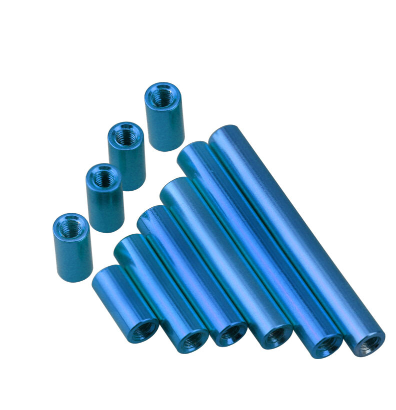 M2 Aluminum Column Round Threaded Sleeve Stud Standoff Nut OD:3.5mm ...