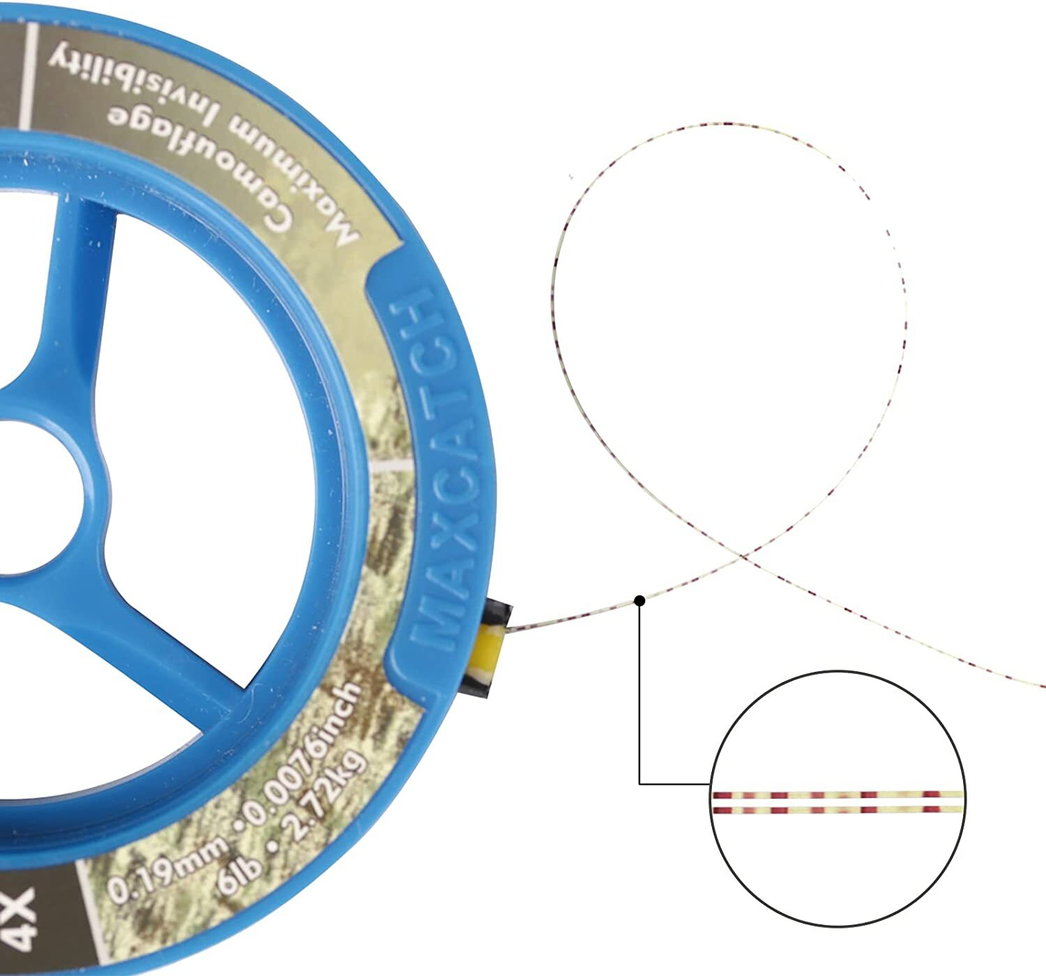 Maxcatch Fly Fishing Tippet Line 0/1/2/3/4/5/6X with Tippet Holder ...