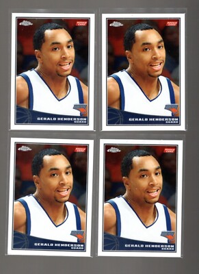 (4) 1999-00 TOPPS CHROME GERALD HENDERSON #105 ROOKIE ALL #/999 DUKE ...