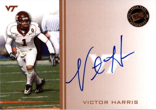 2009 Press Pass Autographs Bronze #VH Victor Harris Auto | eBay