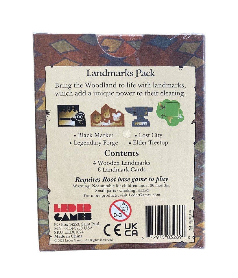 Root: Landmarks Pack, 4 Wooden Landmarks & 6 Landmark Cards | eBay