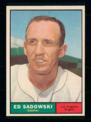 1961 TOPPS BASEBALL # 163 ED SADOWSKI INV J7946 | eBay