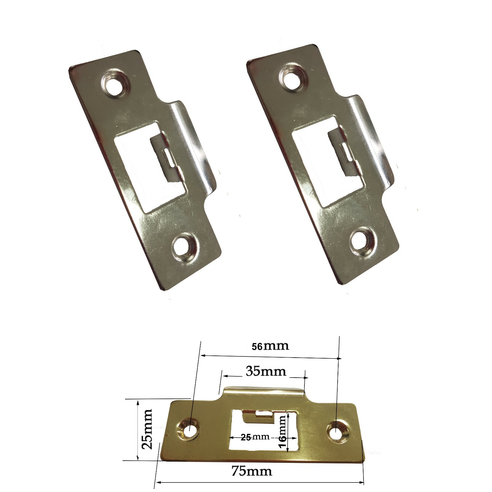 Strike and Face Plates for Doors Tubular and Mortice Latch Premium UK ...