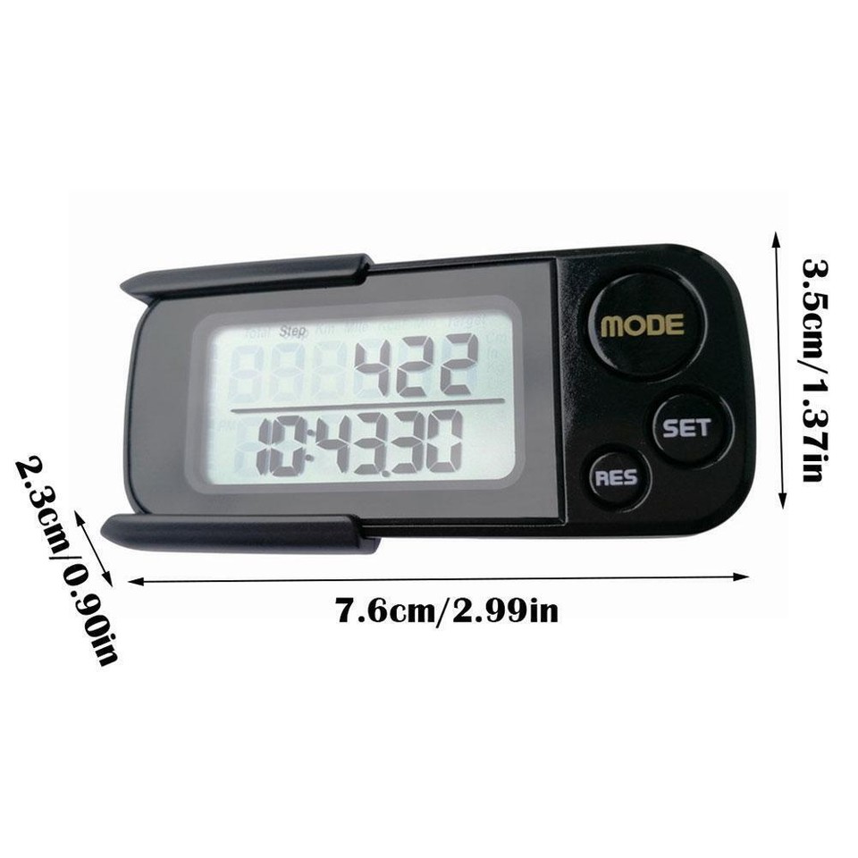 Realalt 3D Pedometer with Clip Accurate Step Tracking and Quality ...