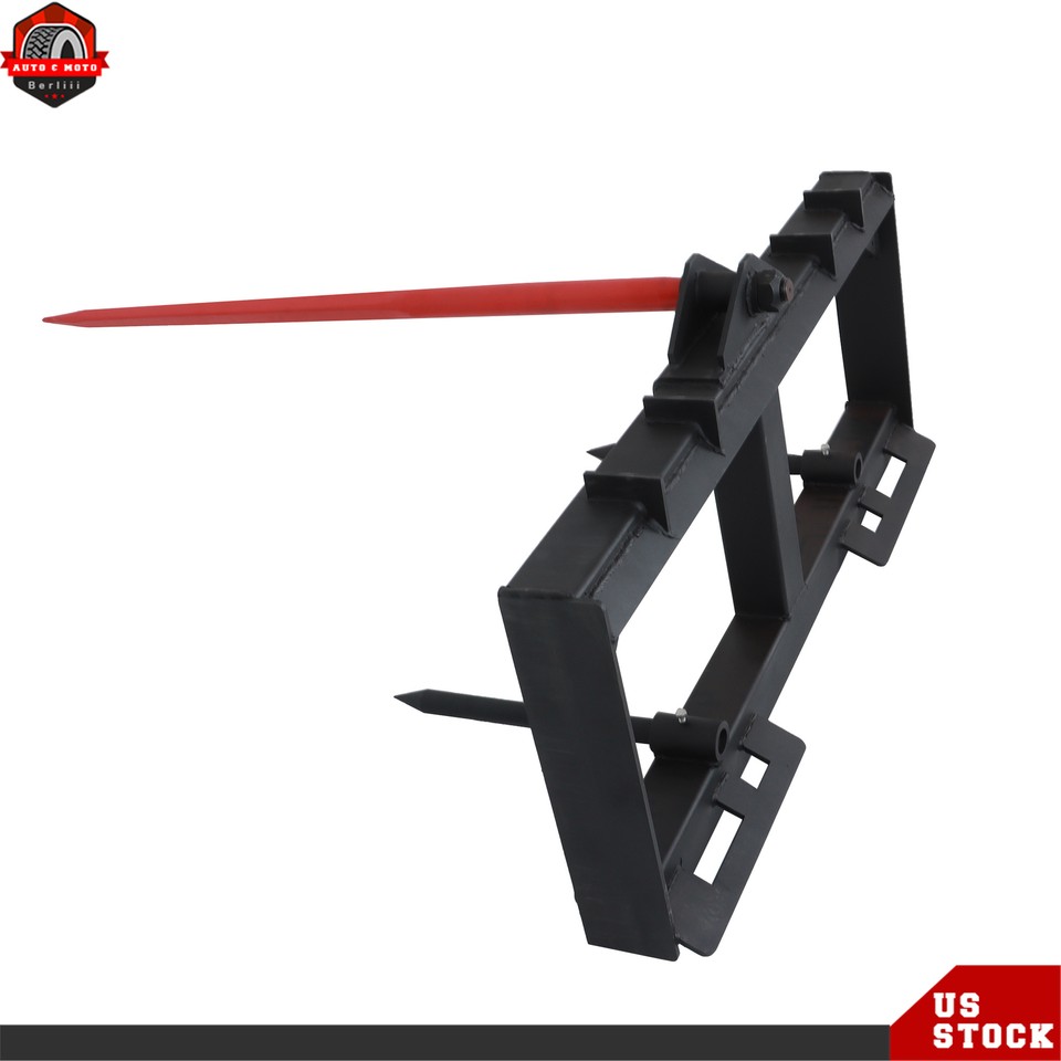 Tractor Loader Quick Tach 3000lb Heavy Duty Attach 49" Hay Bale Spear ...